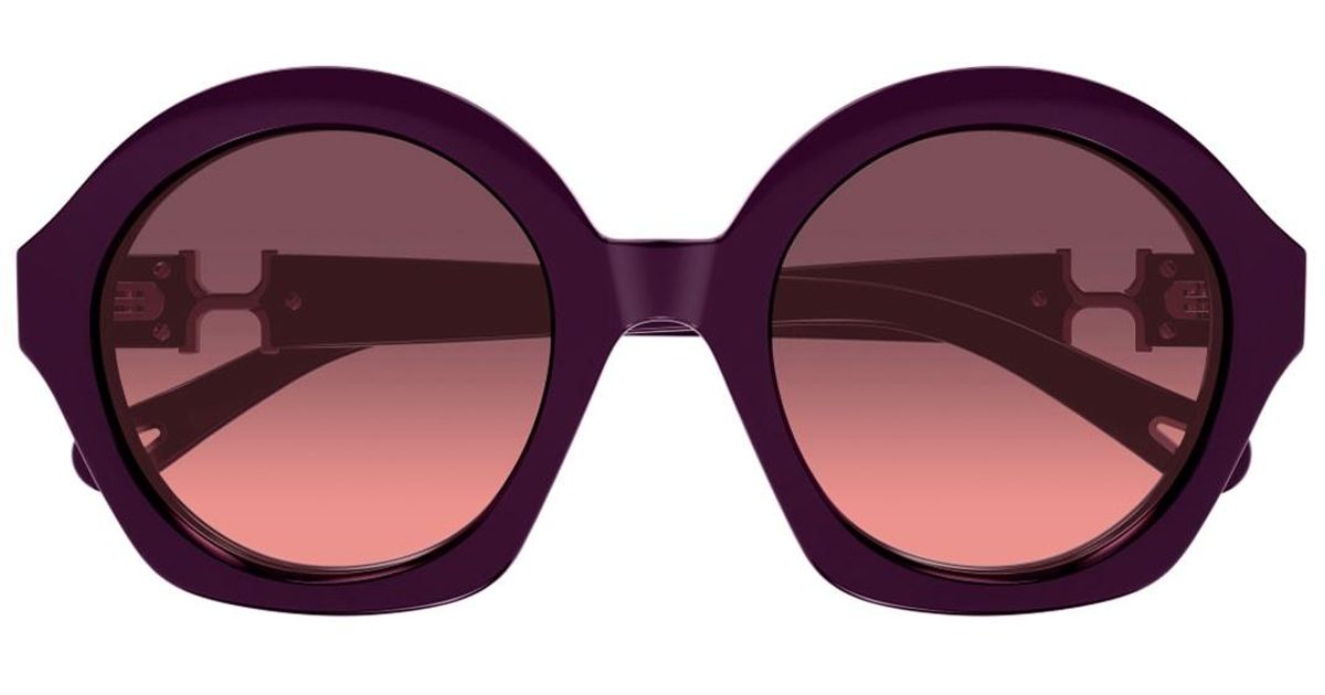 Chloé Ch0302S Marcie- Linea 005 Burgundy Sunglasses in Purple | Lyst UK