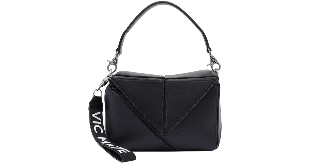 Vic Matié Logo Crossbody Bag in Black | Lyst