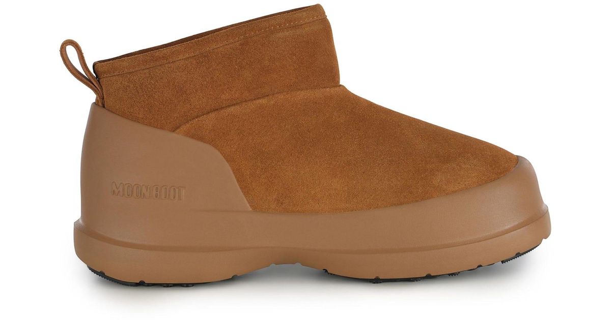 Moon Boot Boots Luna Low Made Of Suede in Brown | Lyst