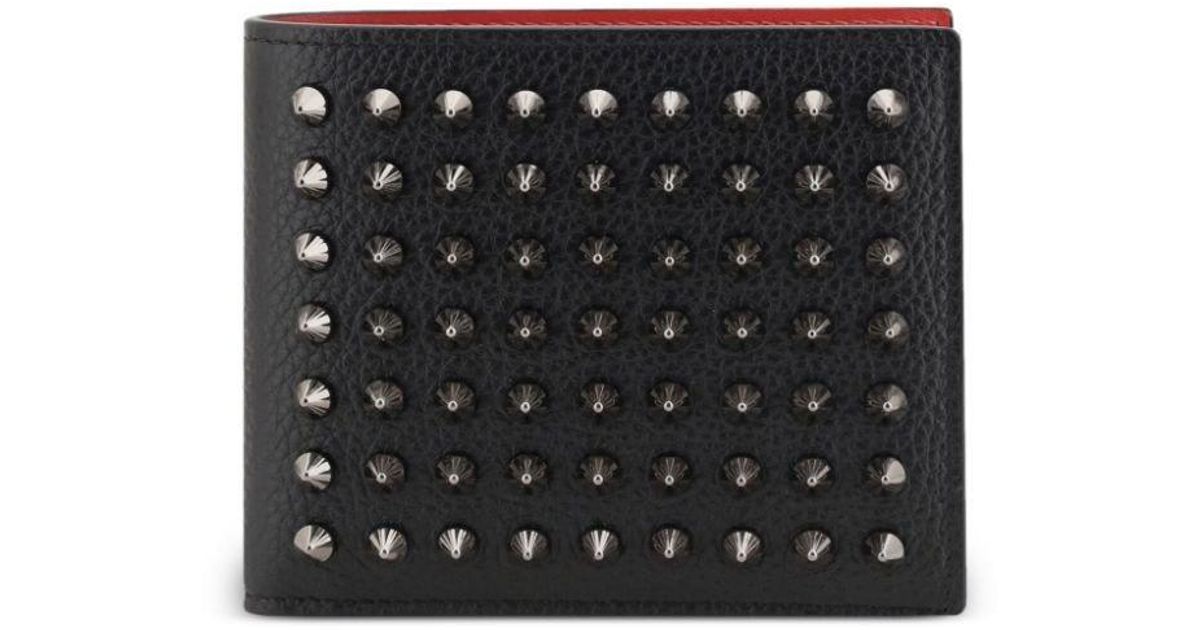 Christian Louboutin Funky Studded Bifold Wallet in Black for Men | Lyst UK