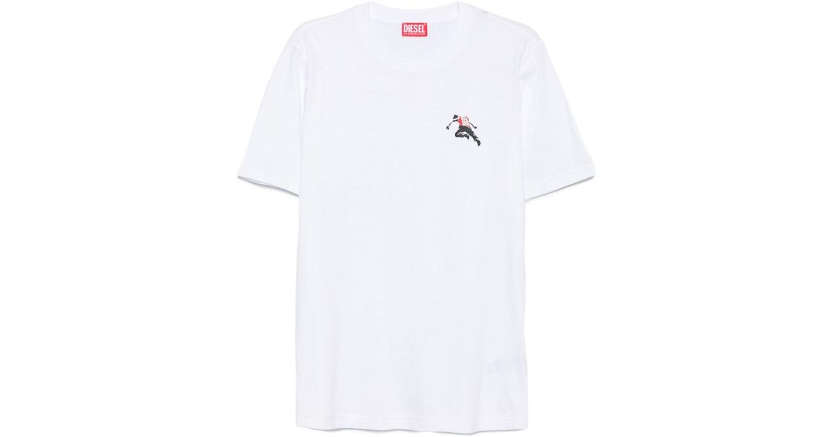 DIESEL Short-Sleeved in White for Men | Lyst