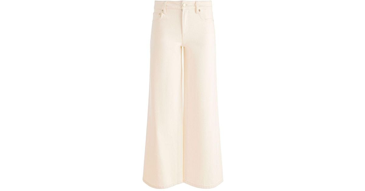 Alice + Olivia Slay Wide-Leg Trousers in White | Lyst UK