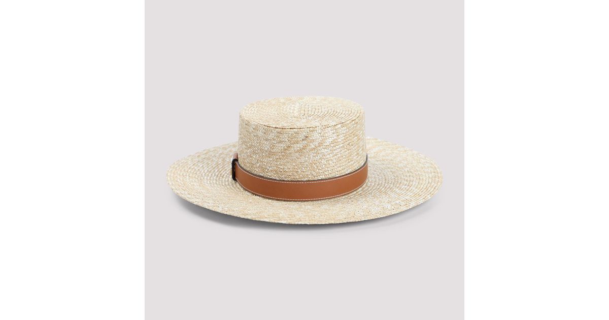 Gucci Hat Rafia in Natural | Lyst