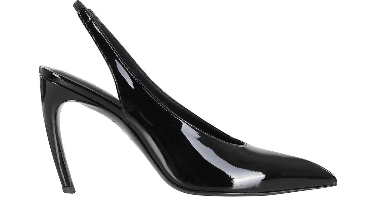 The Attico Slingback Viper Pumps in Black | Lyst
