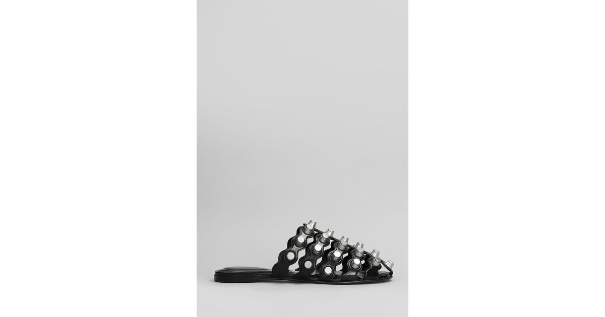 Alexander Wang Rexa Cage Slide Flats in Black | Lyst