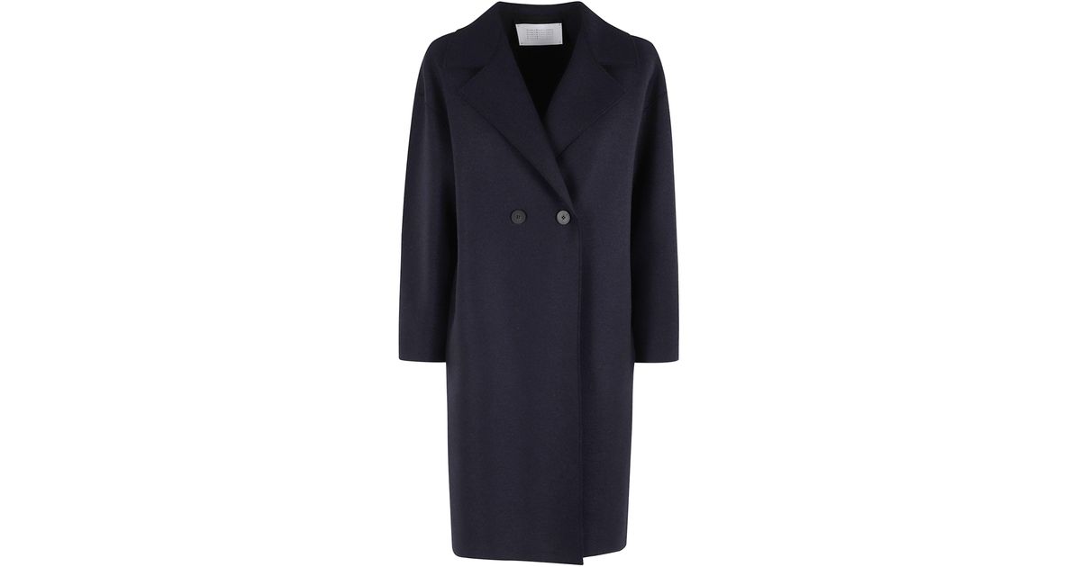 Harris Wharf London Dropped Shoulder Coat Pressed Wool in Blue | Lyst UK