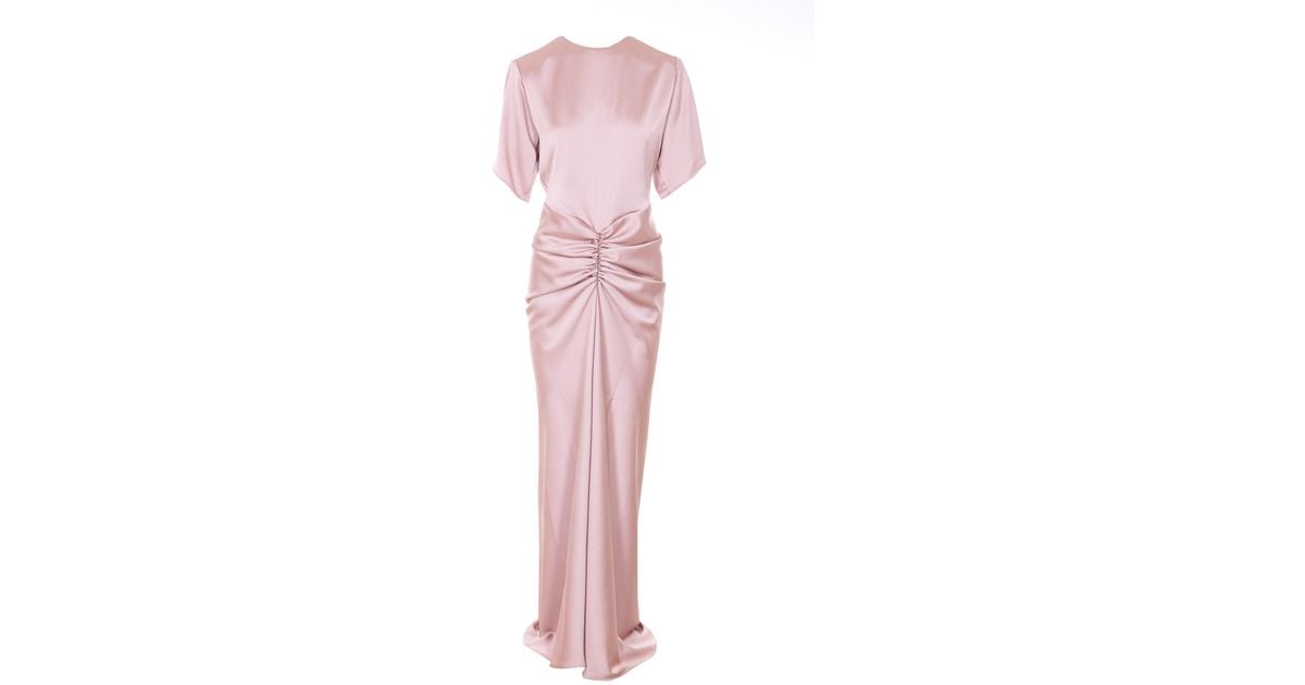 ANDAMANE Iris Long Dress in Pink | Lyst UK
