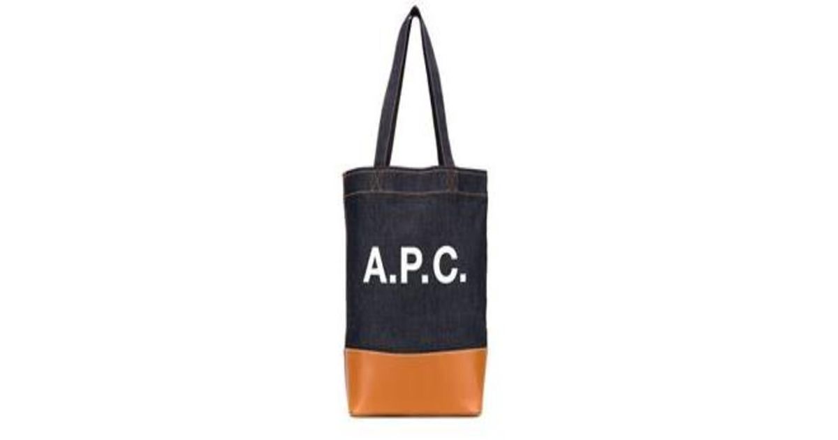 A.P.C. Axel' Blue And Handbag With Logo Print In Denim for Men | Lyst