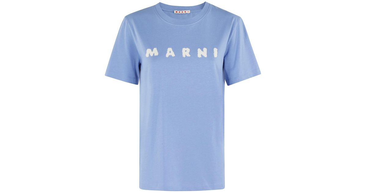 Marni Maxi Logo in Blue | Lyst