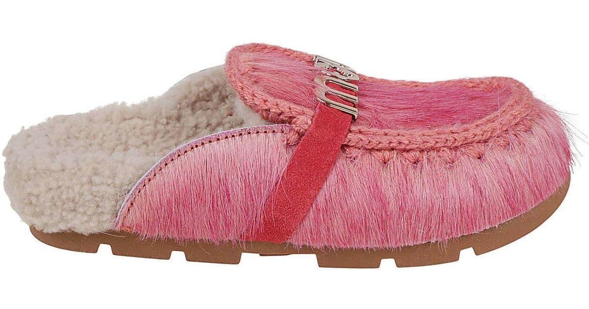 Mou Winter Bio Lg Hair Pony&logo in Pink | Lyst