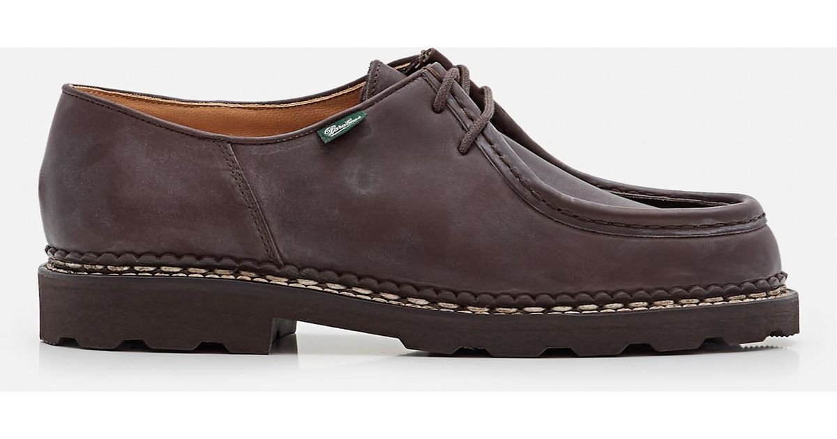 Paraboot Michael Leather Derby Shoes in Brown for Men | Lyst