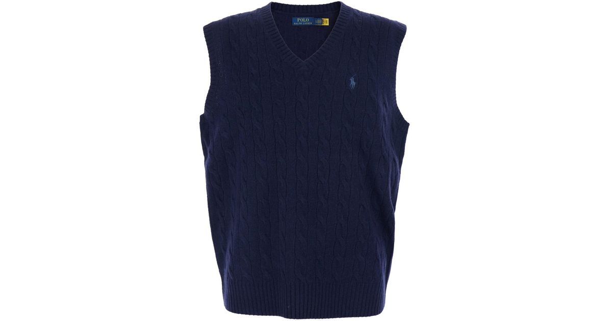 Polo Ralph Lauren Vest With V Neck And Pony Embroidery On The Front in ...