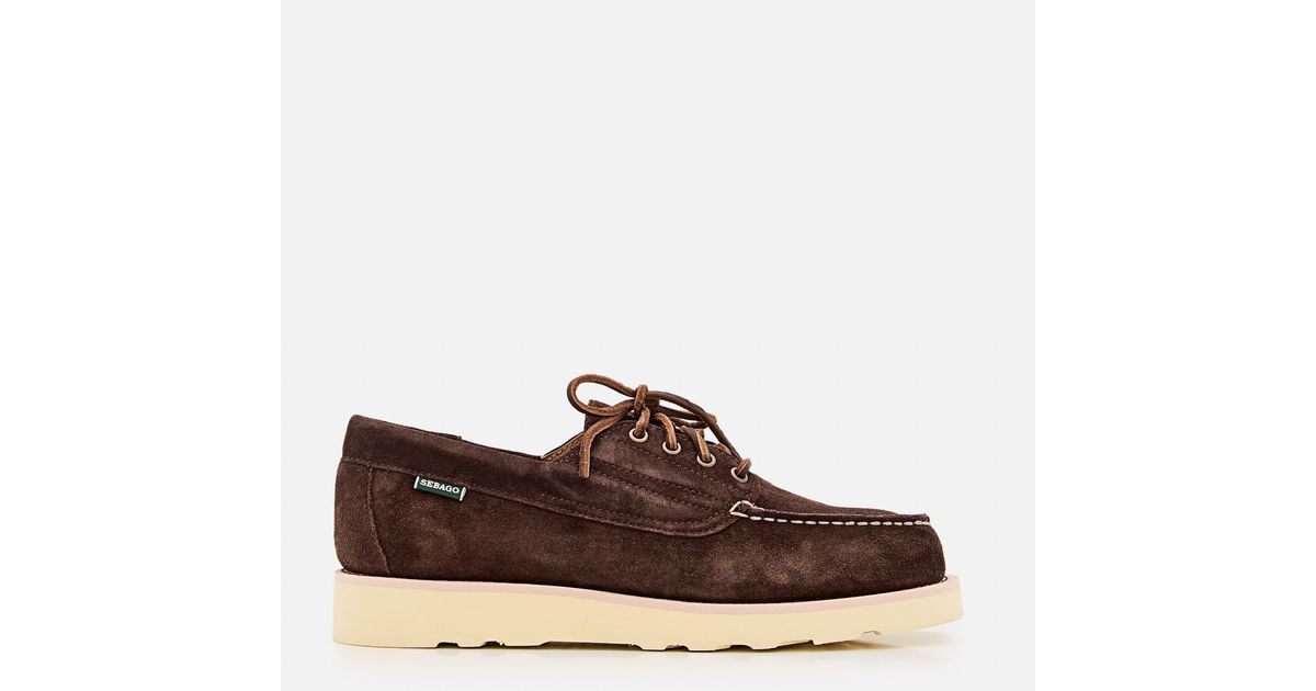 Sebago Askookfield Suede Leather Loafers in Brown for Men | Lyst