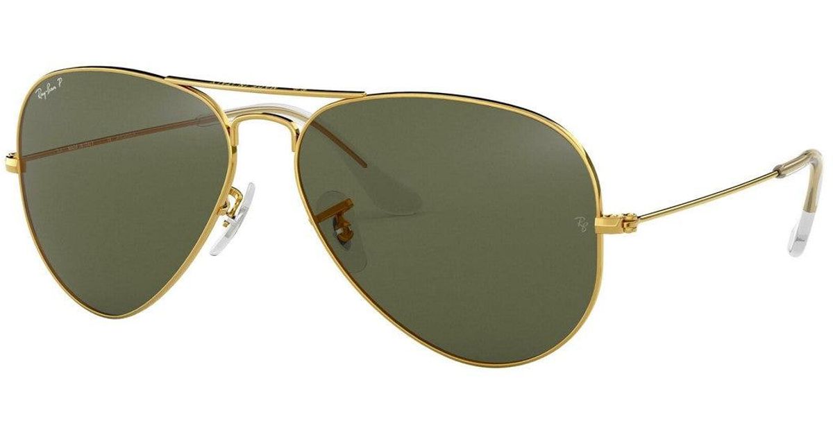 Ray-Ban Aviator Rb 3025 Polarizzato Metallo in Green | Lyst UK