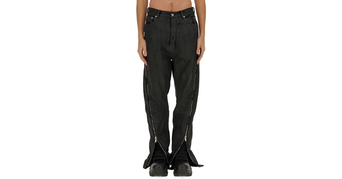 Rick Owens Denim Pants in Black for Men | Lyst
