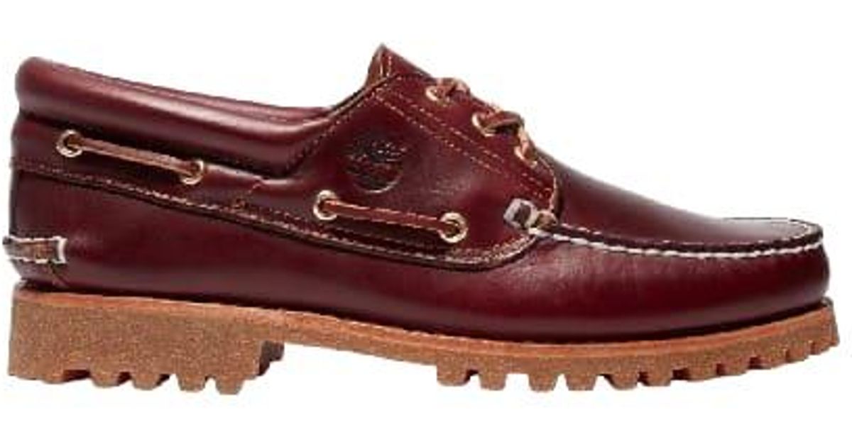 Timberland Loafers Authentics Shoes in Red for Men | Lyst