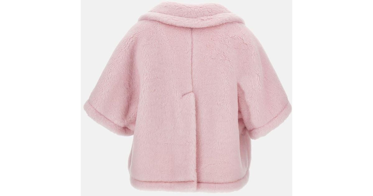 Max Mara Raven Cape in Pink | Lyst UK