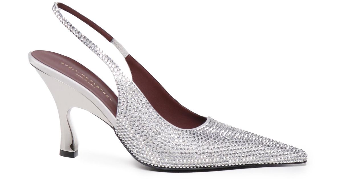 Stella McCartney Elsa Shiny Pumps in White | Lyst