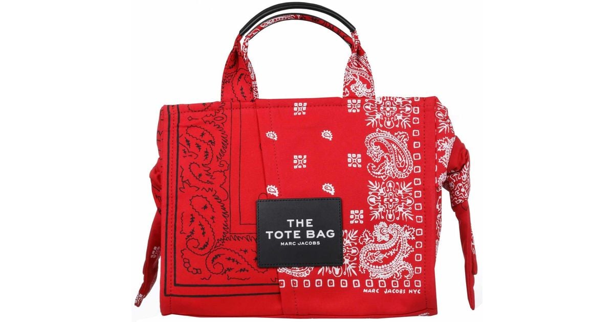 Marc Jacobs Bandana Small Tote Bag in Red | Lyst Marc Jacobs Bandana Small Tote Bag in Red | Lyst
