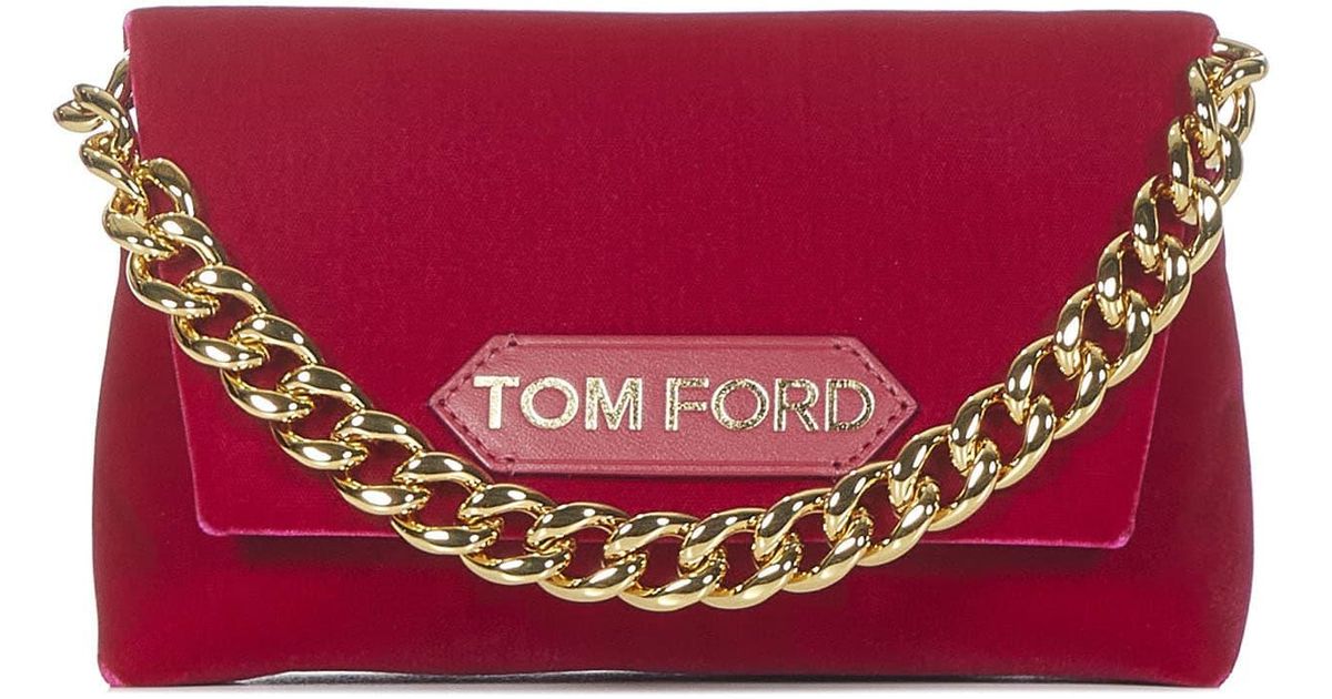 Tom Ford Label Mini Handbag in Red | Lyst