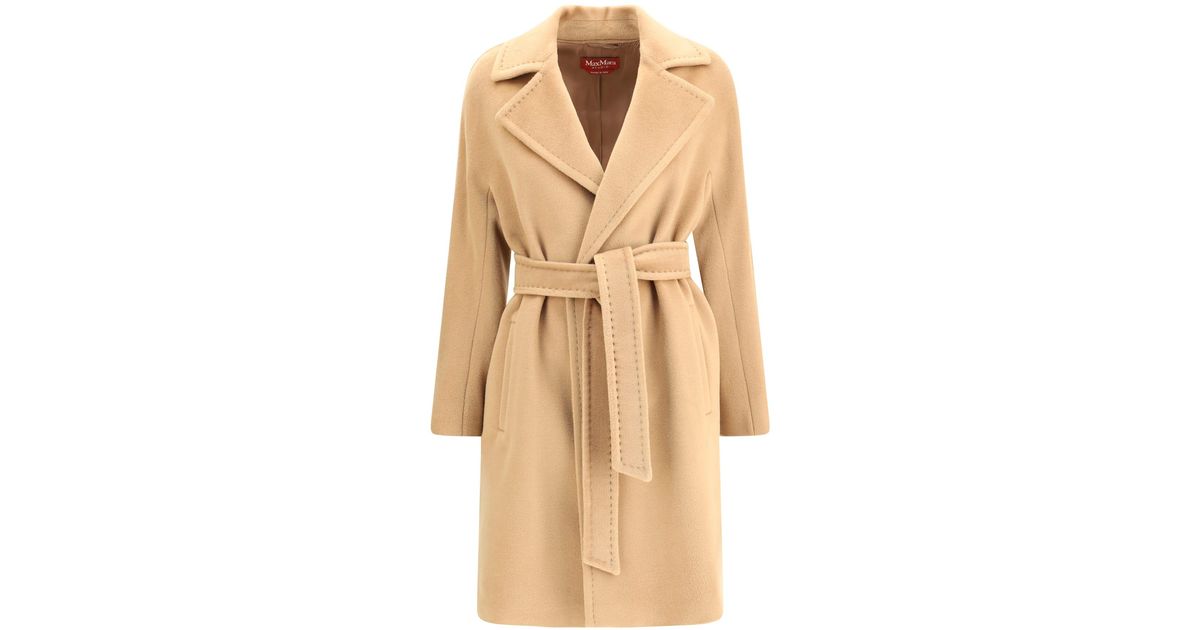 Max Mara Scire Coat in Natural | Lyst UK