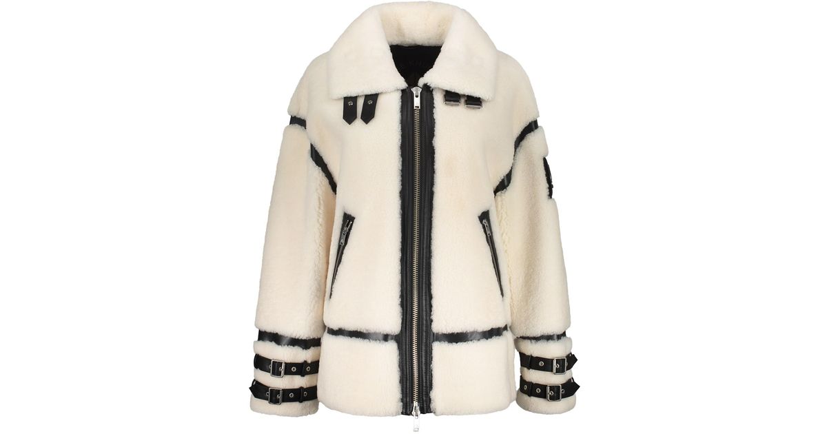 Moose Knuckles Golden Prairie Sheepskin Jacket in Natural | Lyst