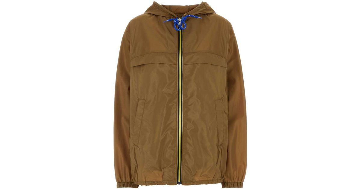 Prada Biscuit Re-Nylon Jacket in Green | Lyst