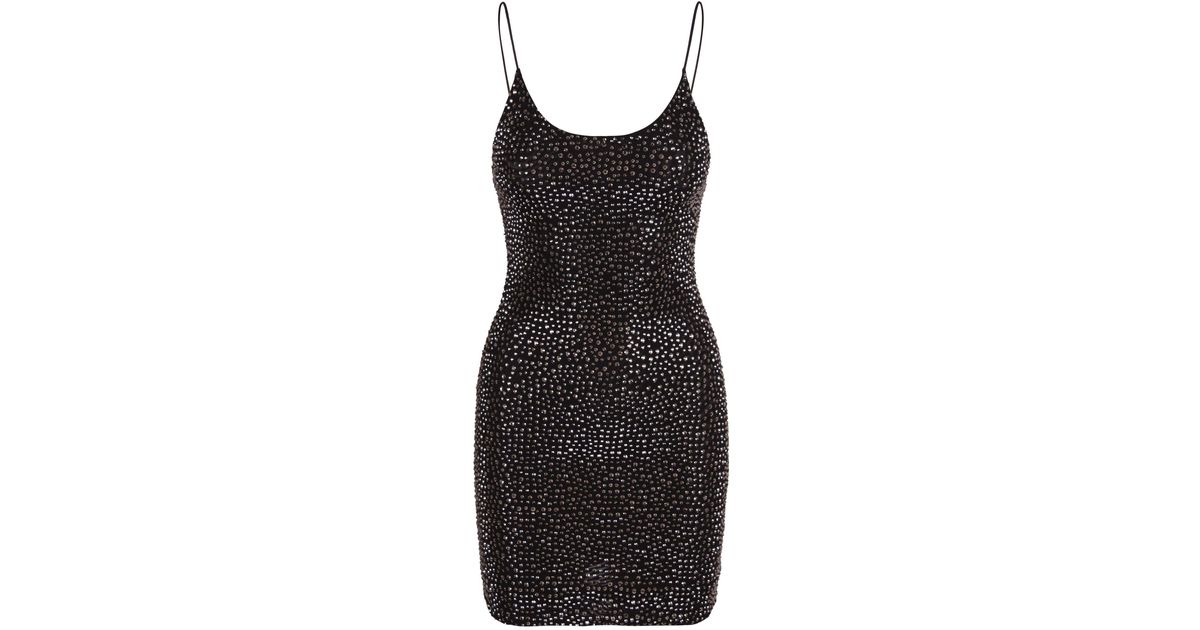 Alice + Olivia Alice Olivia Nelle Embellished Mini Dress in Black | Lyst Alice + Olivia Alice Olivia Nelle Embellished Mini Dress in Black | Lyst
