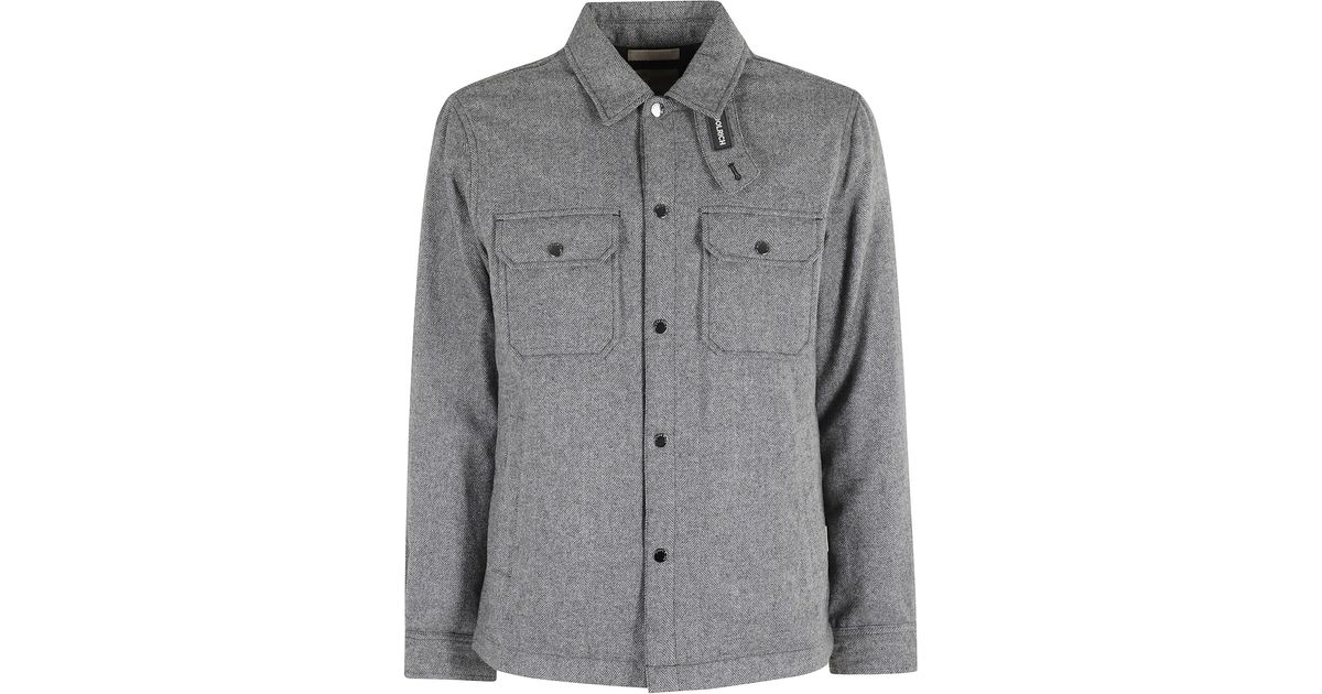 Woolrich Wool Check Alaskan Shirt Jacket in Grey for Men | Lyst UK
