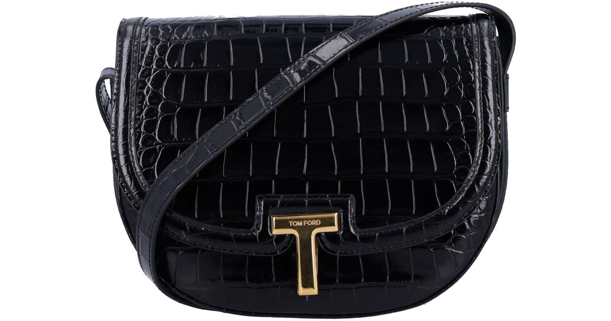 Tom Ford Wallis Round Bag in Black | Lyst