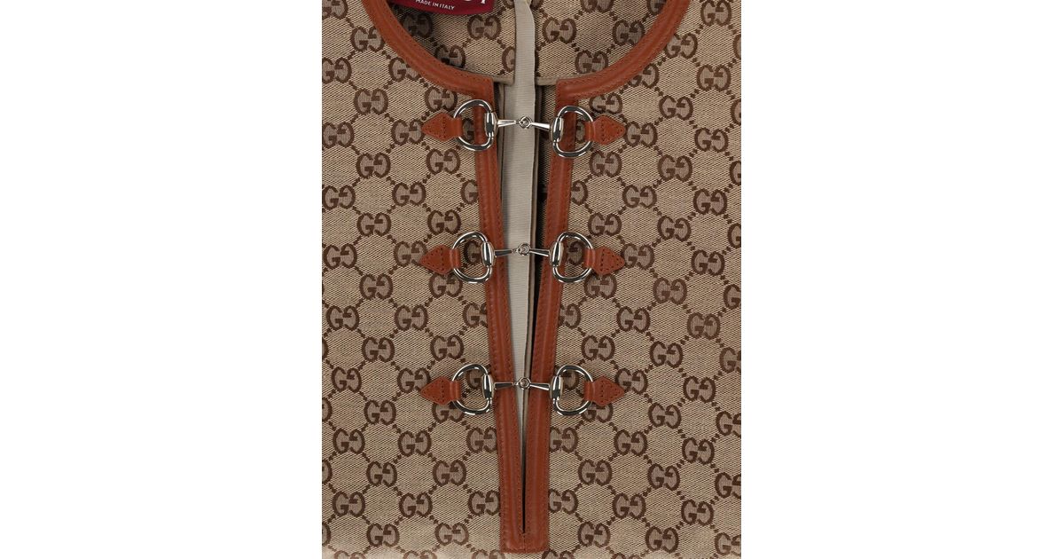 Gucci Gg Clamp Mini Dress in Brown | Lyst