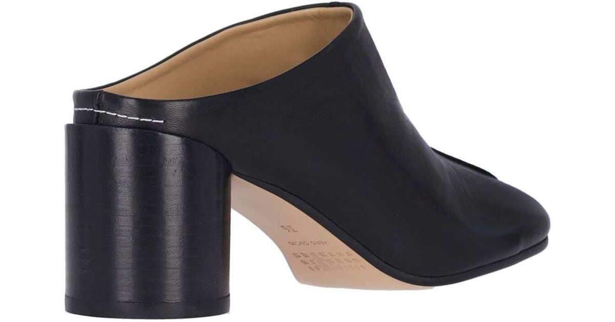 MM6 by Maison Martin Margiela Stitch-Out Mules in Blue | Lyst