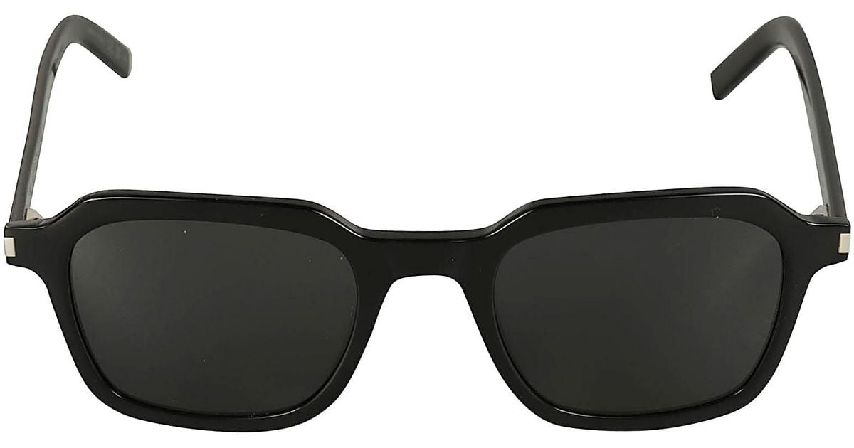 Saint Laurent Sl715 Slim Sunglasses in Black | Lyst UK