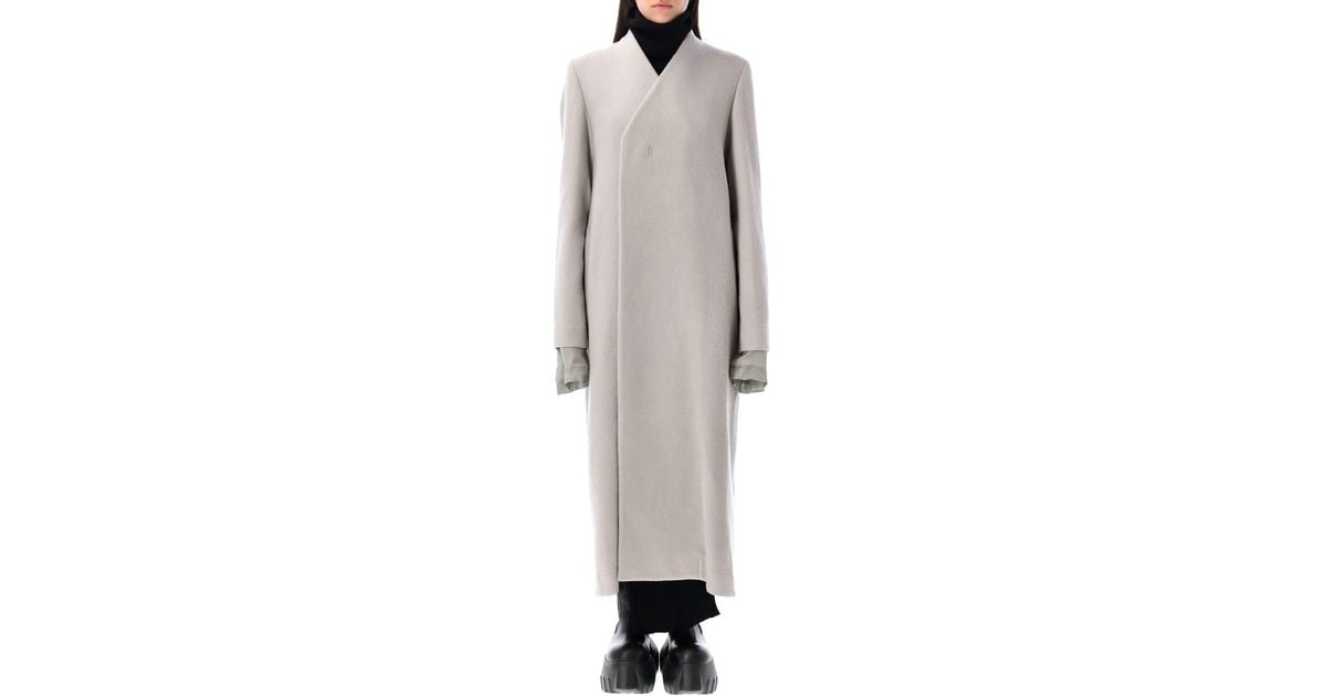 Rick Owens Museum Coat in Grey | Lyst UK