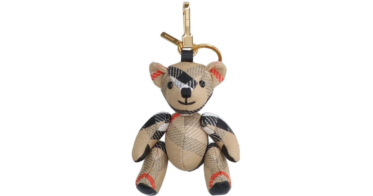 Burberry Thomas Teddy Bear Keyring Charm in Metallic | Lyst