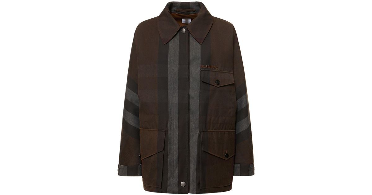 Burberry Elegant Double-Tone Dark Jacket in Black | Lyst UK