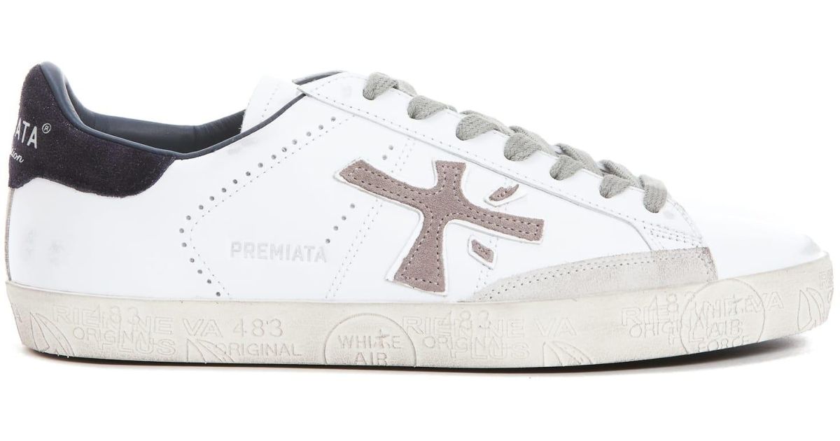 Premiata Steven Sneakers in White (Black) for Men | Lyst