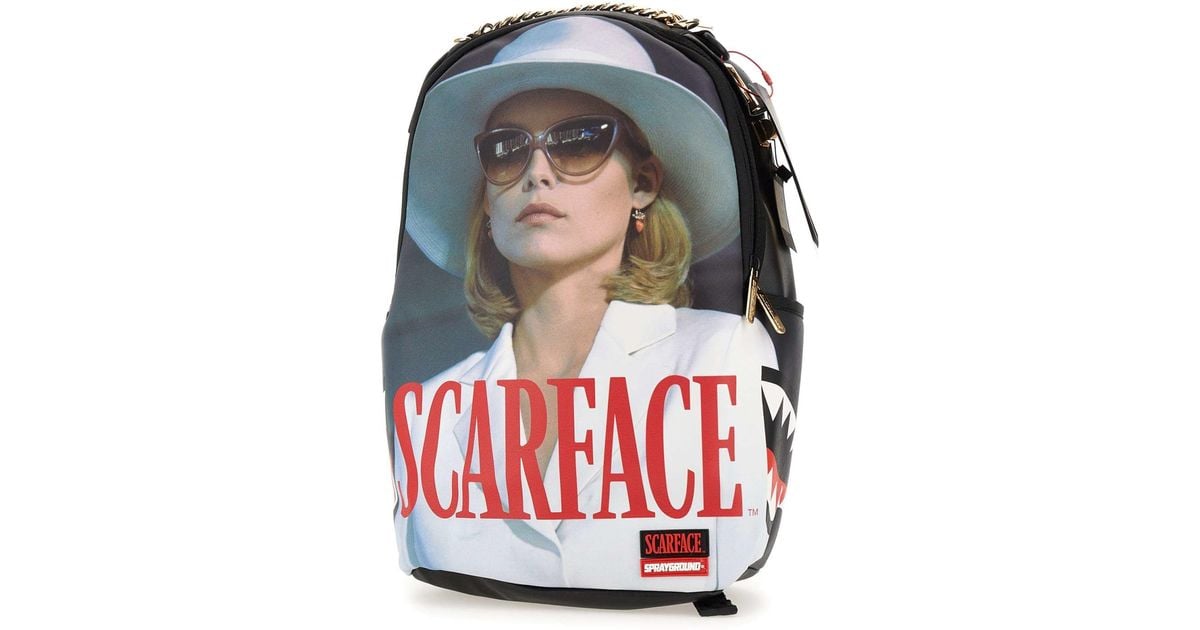 Sprayground Scarface Stairs Vegan Leather Backpack in Black for Men | Lyst