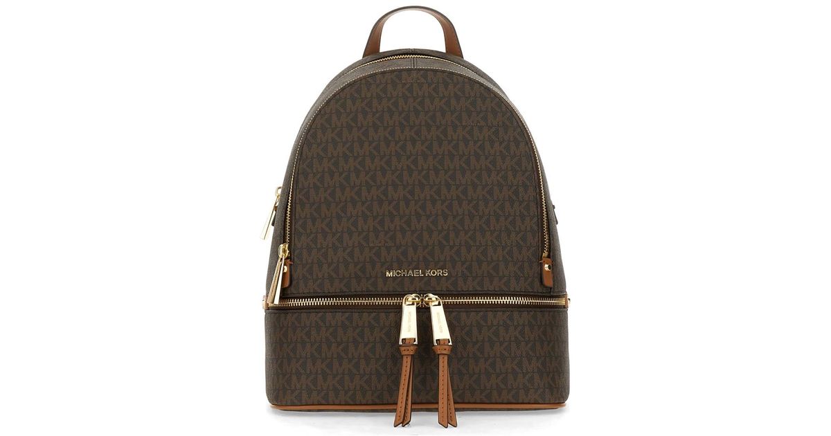 Michael Kors Backpack Rhea Medium in Brown | Lyst