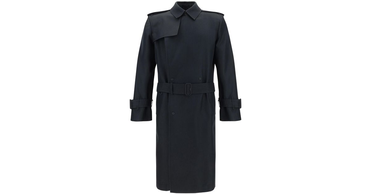 Burberry Coats In Blue For Men Lyst
