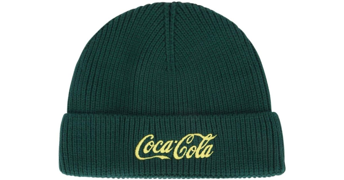 Champion X Coca Cola Logo Embroidered Beanie in Green for Men | Lyst