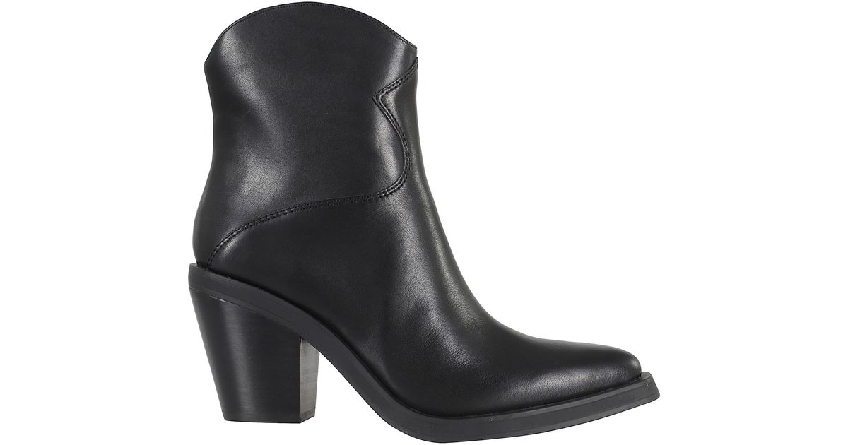 Ash Ankle Boots With Smooth Leather Upper in Black | Lyst UK