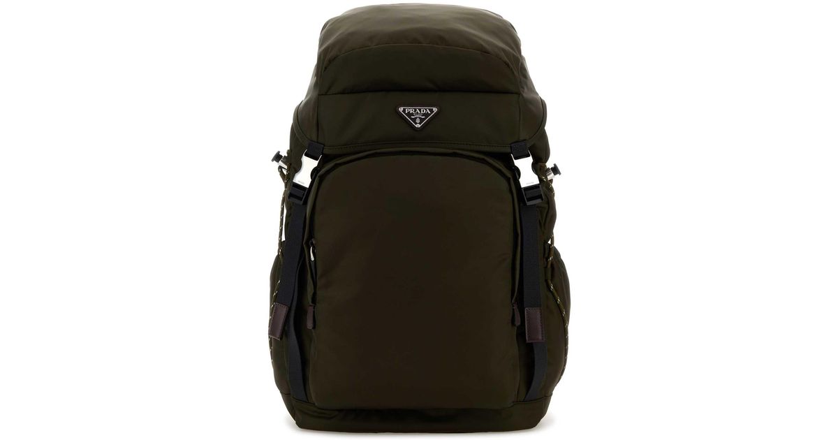 Prada Canvas Backpack in Black for Men | Lyst UK