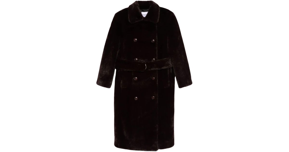 Stand Studio Jasmine Coat in Black | Lyst UK