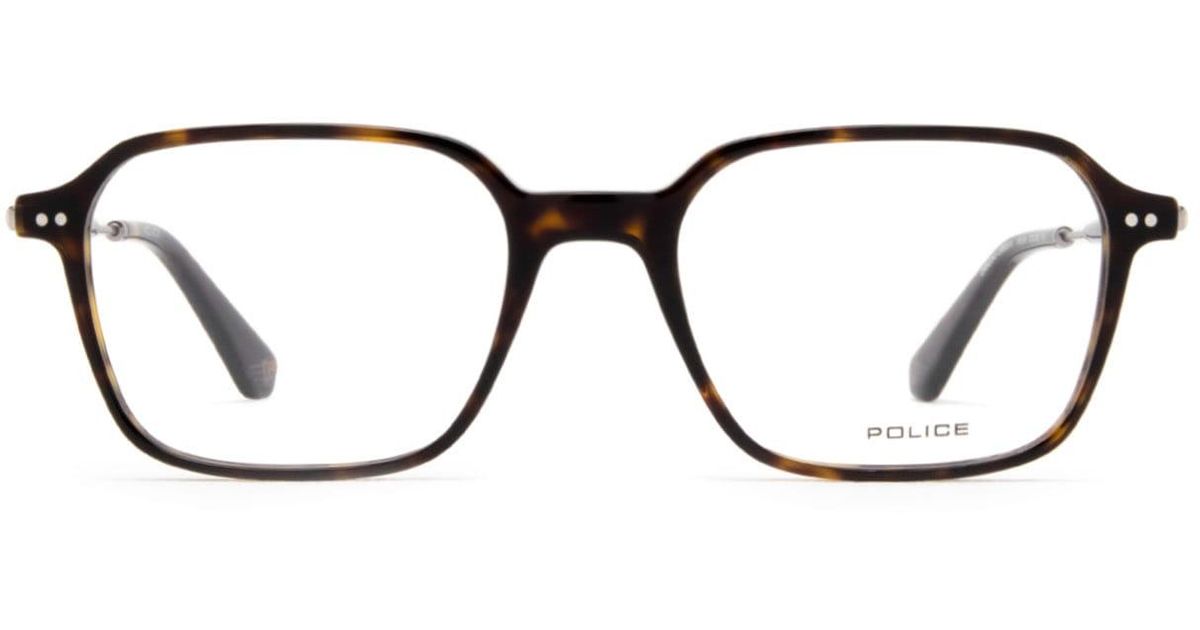 Police Vple98 Dark Havana Glasses For Men Lyst