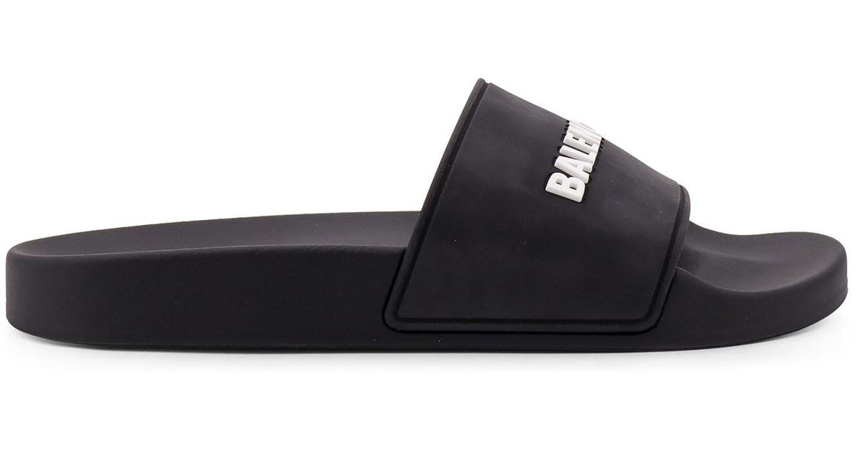 Balenciaga Slide in Black | Lyst