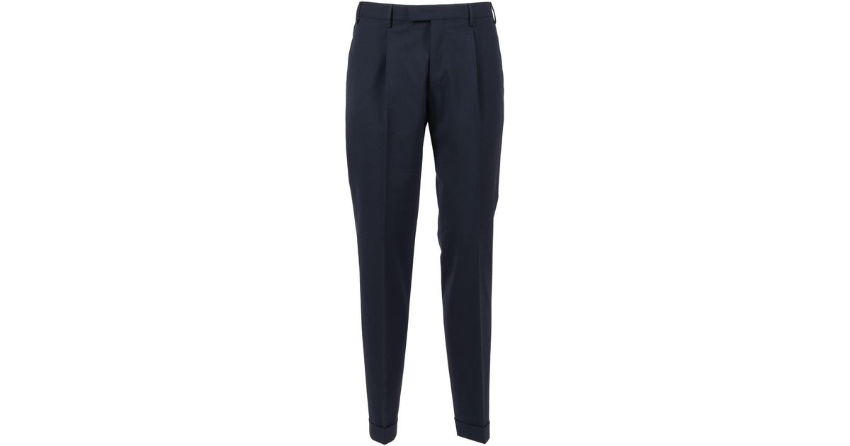 PT Torino Master, 1 Pleat, Diagonal Pockets, Flap Back Pockets, Turn-Up ...