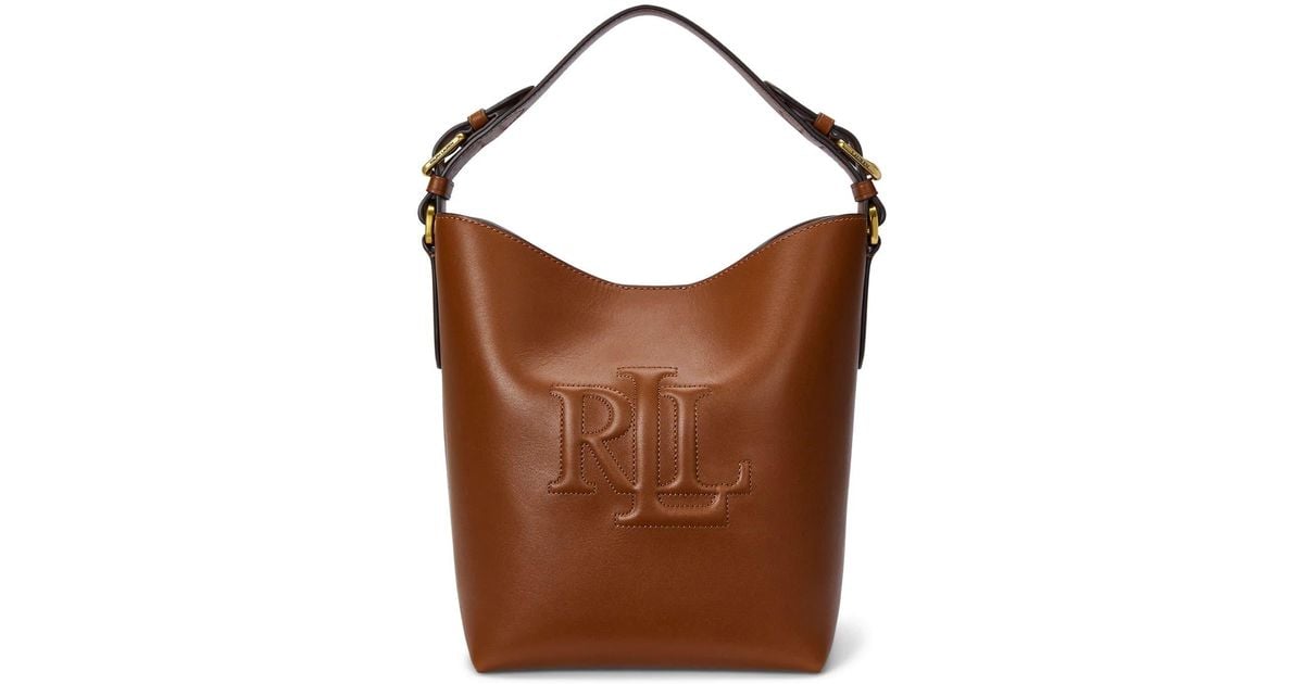 Polo Ralph Lauren Witley Md Bk Bucket Bag Medium in Brown | Lyst