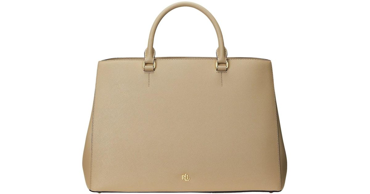 Ralph Lauren Hanna 37 Satchel Large in Natural | Lyst
