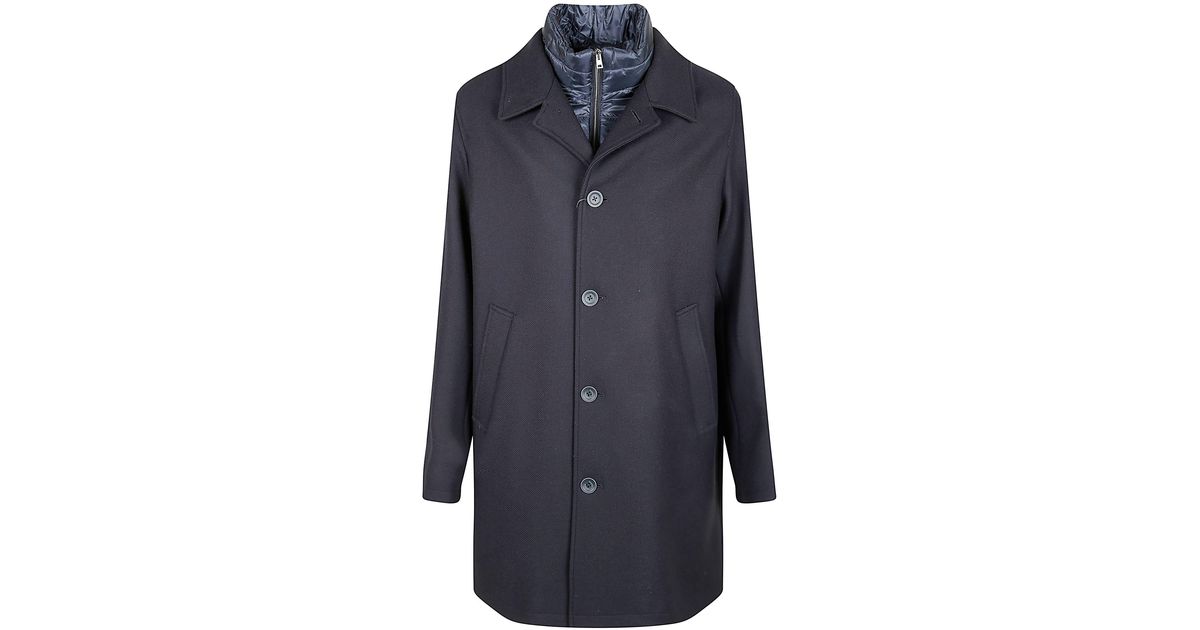 Herno Tailored Wool Jacket With Quilted Inner Lining in Blue for Men ...